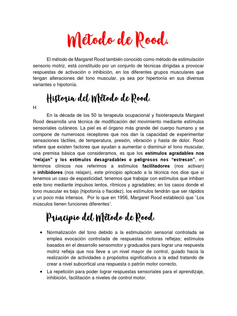 Metodo de Rood | PDF | Contracción muscular | Músculo