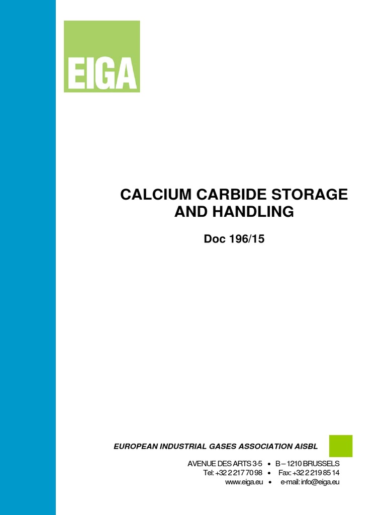 Calcium Carbide Storage & Handling Guide | PDF | Calcium | Fires