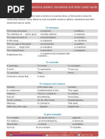 PEEL Sentence Starters | PDF