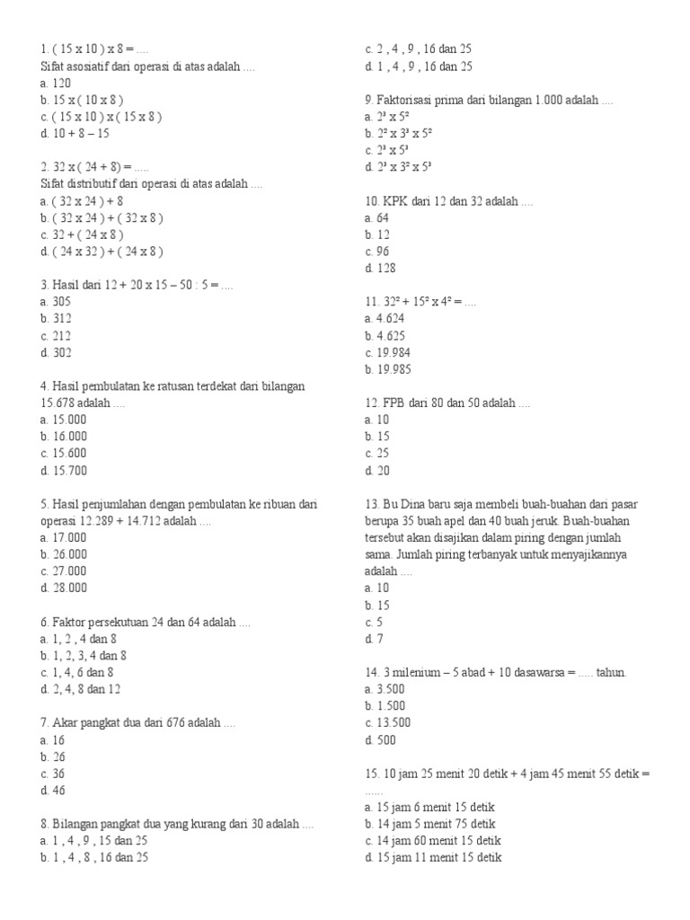 Soal Latian Yuda | PDF