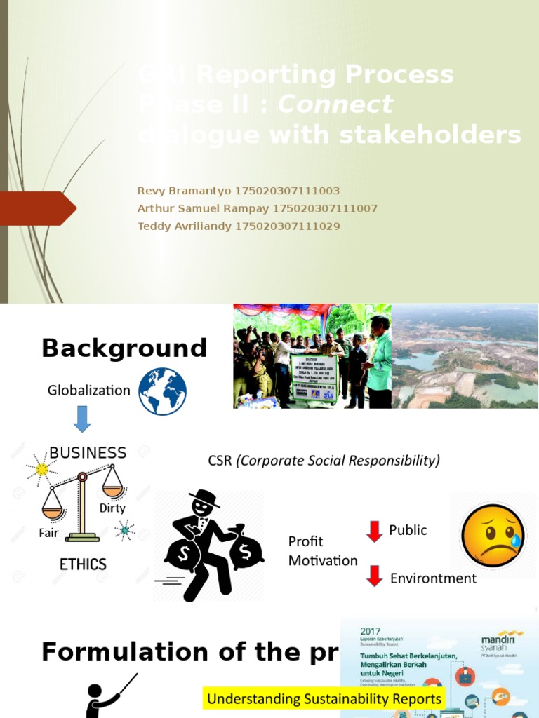 GRI Reporting Process Phase II: Connect Dialogue With Stakeholders | PDF