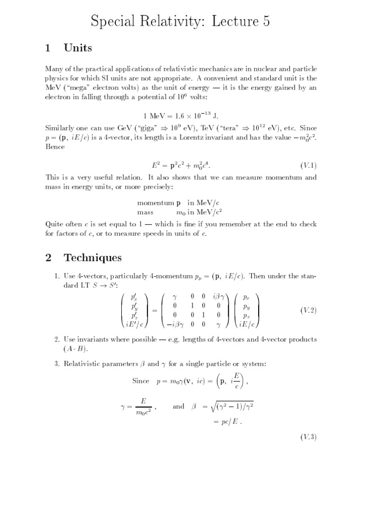 Lec 5 | PDF | Electronvolt | Modern Physics