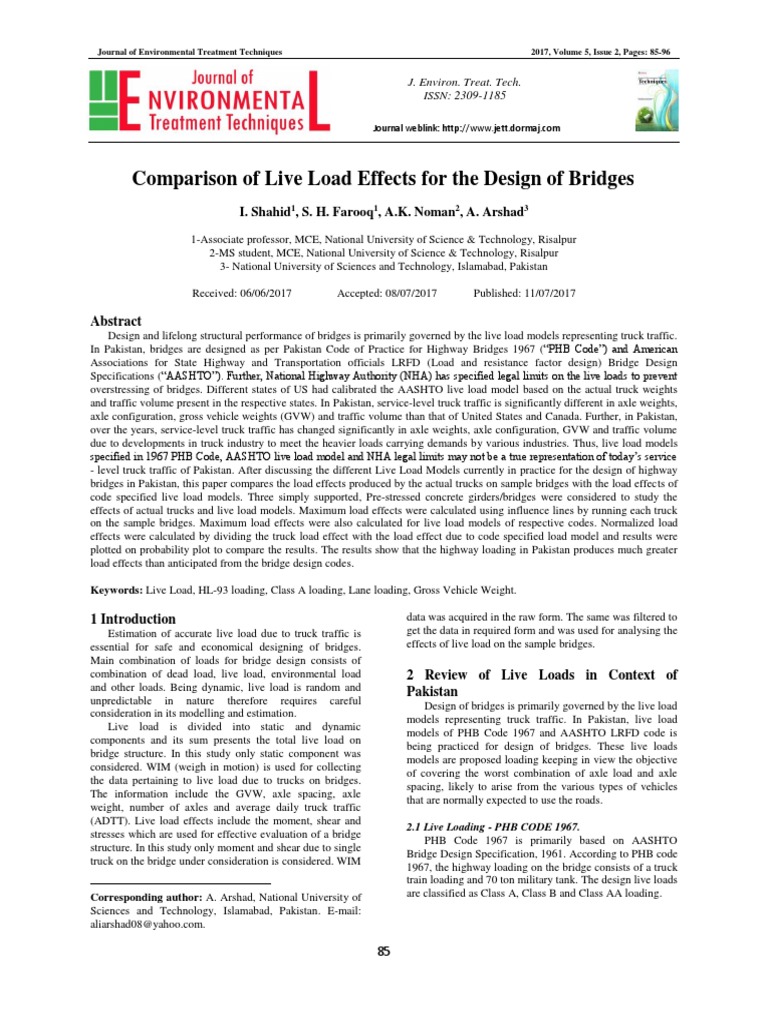 Live Load Effects in Bridge Design | PDF | Bridge | Truck