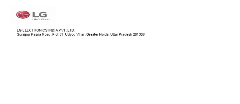 LG Electronics India Pvt. Ltd. Surajpur Kasna Road, Plot 51, Udyog ...