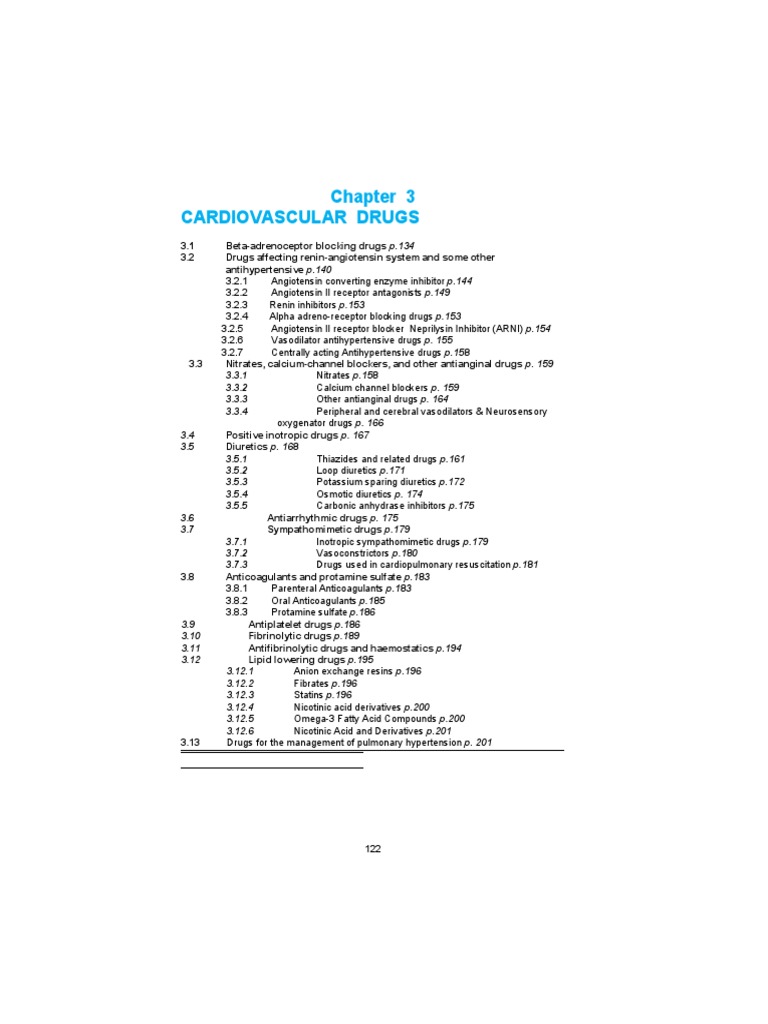 Comprehensive Guide to Cardiovascular Drugs | PDF | Myocardial ...