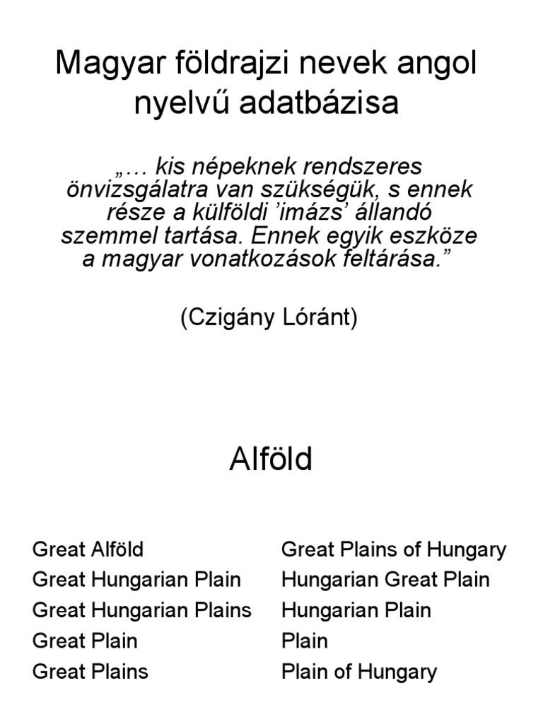 Földrajzi Nevek Angolul | PDF