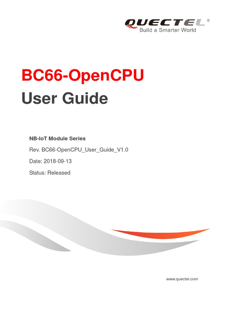 Quectel BC66-OpenCPU User Guide V1.0 | PDF | Application Programming Interface | Boolean Data Type