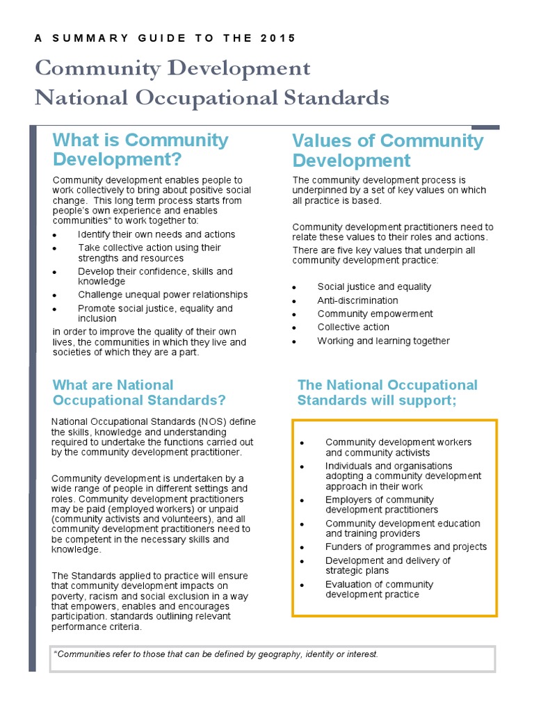 Summary Guide To The CD NOS A4 | PDF | International Development ...