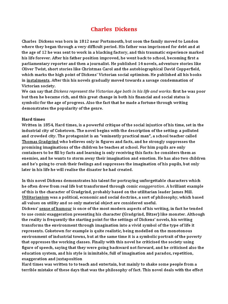 Charles Dickens' Hard Times | PDF | Charles Dickens