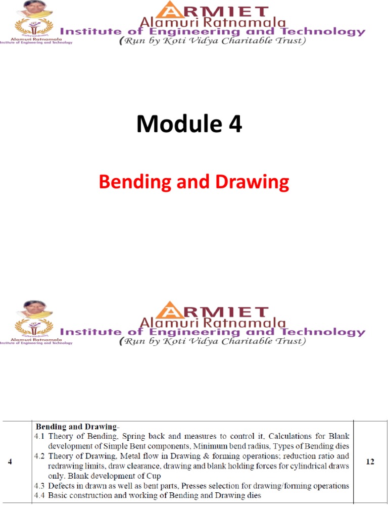 Ptd Module 4 Pdf Sheet Metal Strength Of Materials