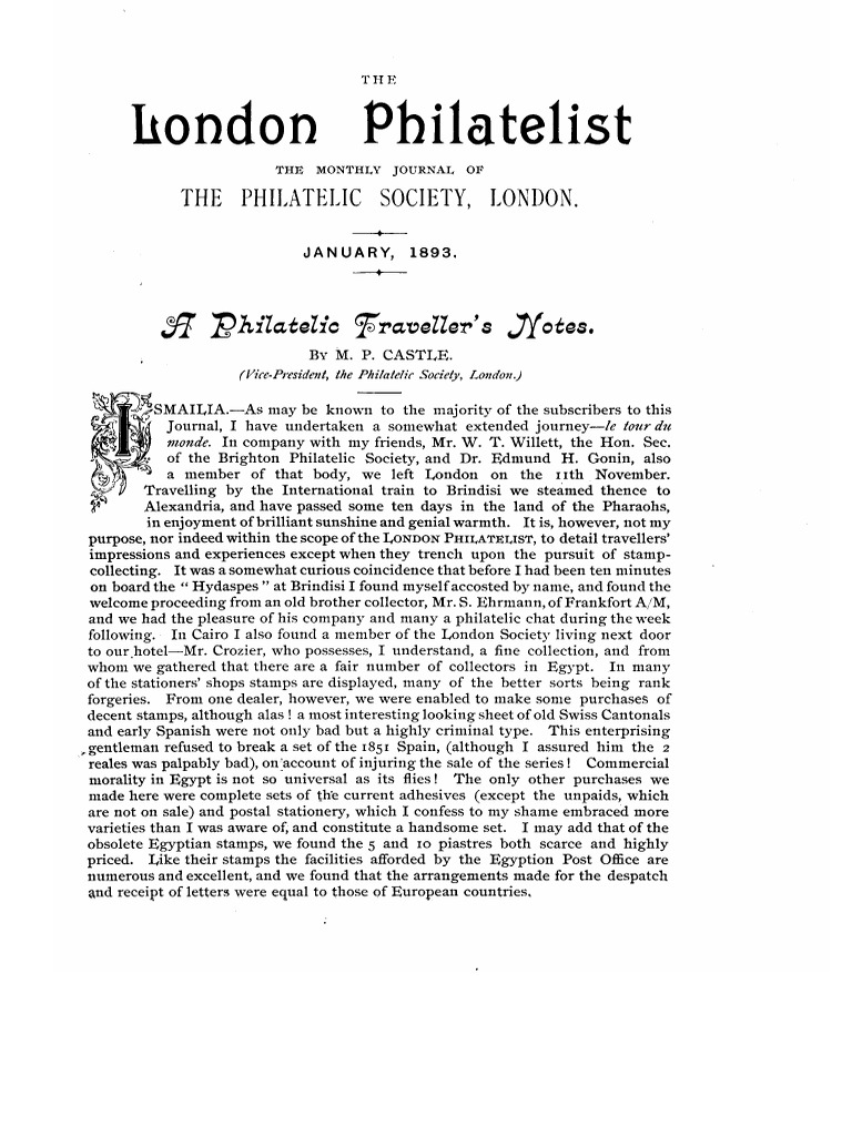 London Philatelist: The Philatelic Society, London | PDF | Postage ...