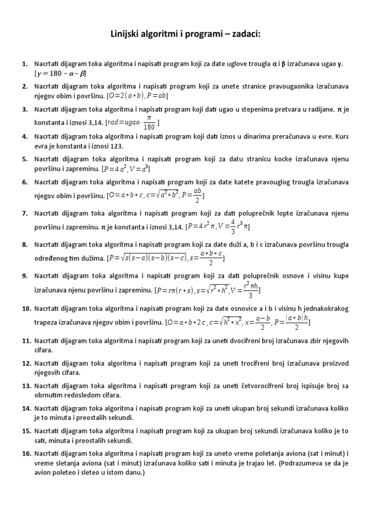 Linijski Algoritmi I Programi | PDF