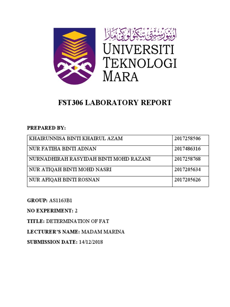 Food Science Fat Analysis Report | PDF | Solubility | Solvent