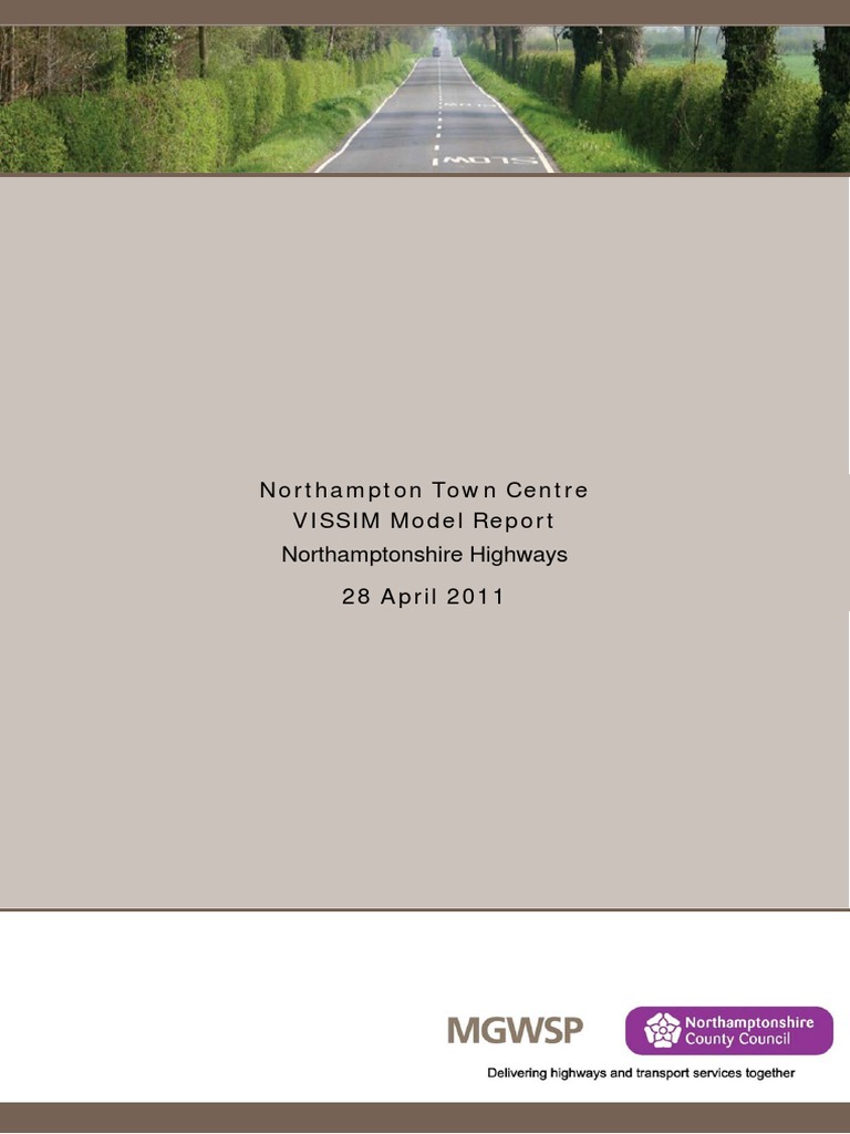 N Ton TWN Centre VISSIM Model Report | PDF | Traffic | Traffic Congestion