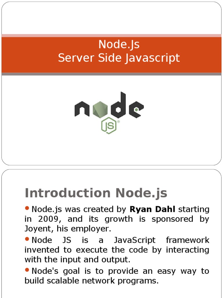 Node - Js Server Side Javascript | Download Free PDF | Java Script ...