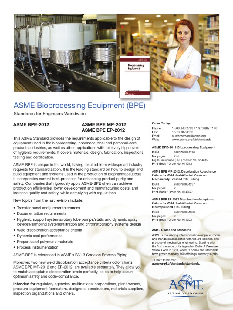 Asme Bpe - 2012 | PDF | Pipe (Fluid Conveyance) | Safety