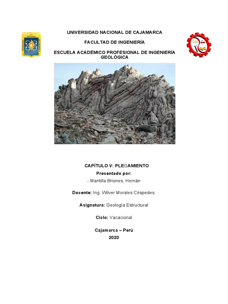 Plegamiento en Geología Estructural | PDF | Geología estructural | Geología