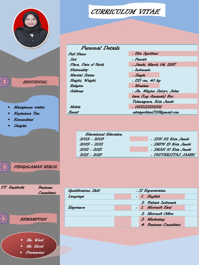 Curriculum Vitae Eka | PDF