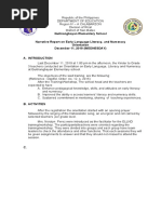 Parent Orientation Narrative Report | PDF | Teachers | Learning