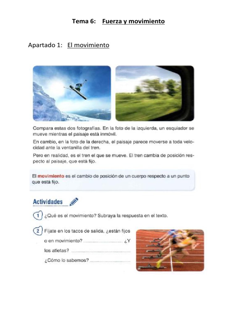 Proyecto sobre fuerza y movimiento | PDF | Libros para adolescentes