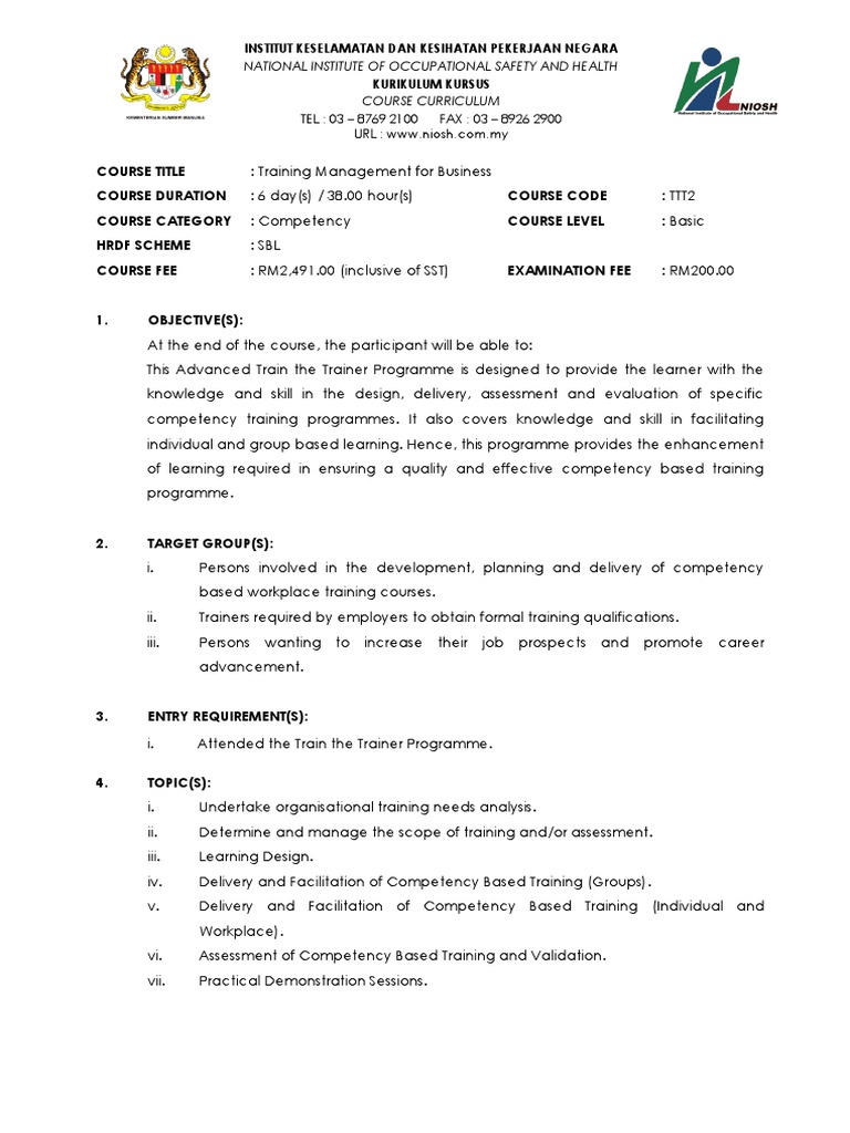 Niosh PDD TTT2 PDF | Download Free PDF | Instructional Design | Behavior Modification