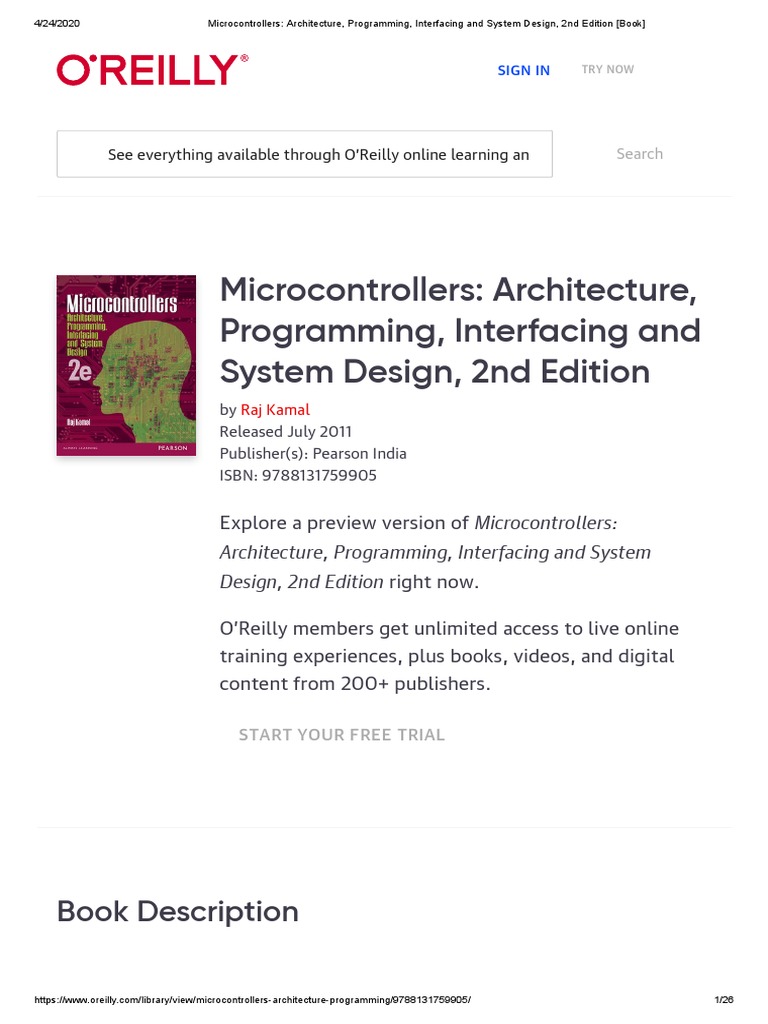 Microcontrollers Architecture Programming Interfacing And System Design 2nd Edition Book