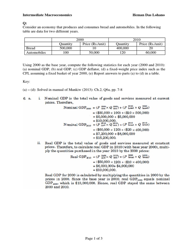 Handout 27jan2020 PDF | PDF | Gdp Deflator | Inflation
