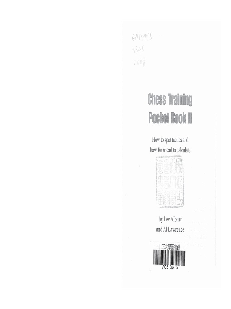 Chess Training Pocket Book II | PDF