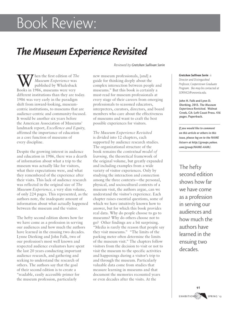 Book Review:: The Museum Experience Revisited | PDF | Museum | Cognition