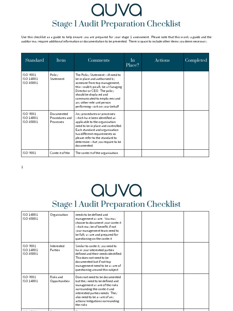 Audit Prep for ISO Certification | PDF | Iso 9000 | Internal Audit