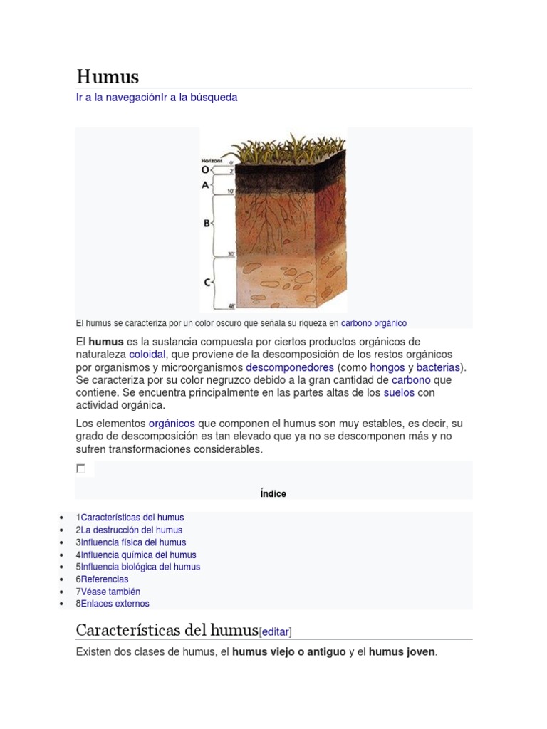 Tipos de humus en el suelo | PDF | Ciencia del suelo | Horticultura y ...