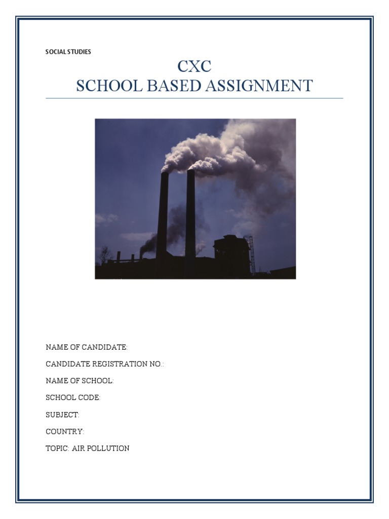 Social Studies Sba | PDF | Air Pollution | Pollution