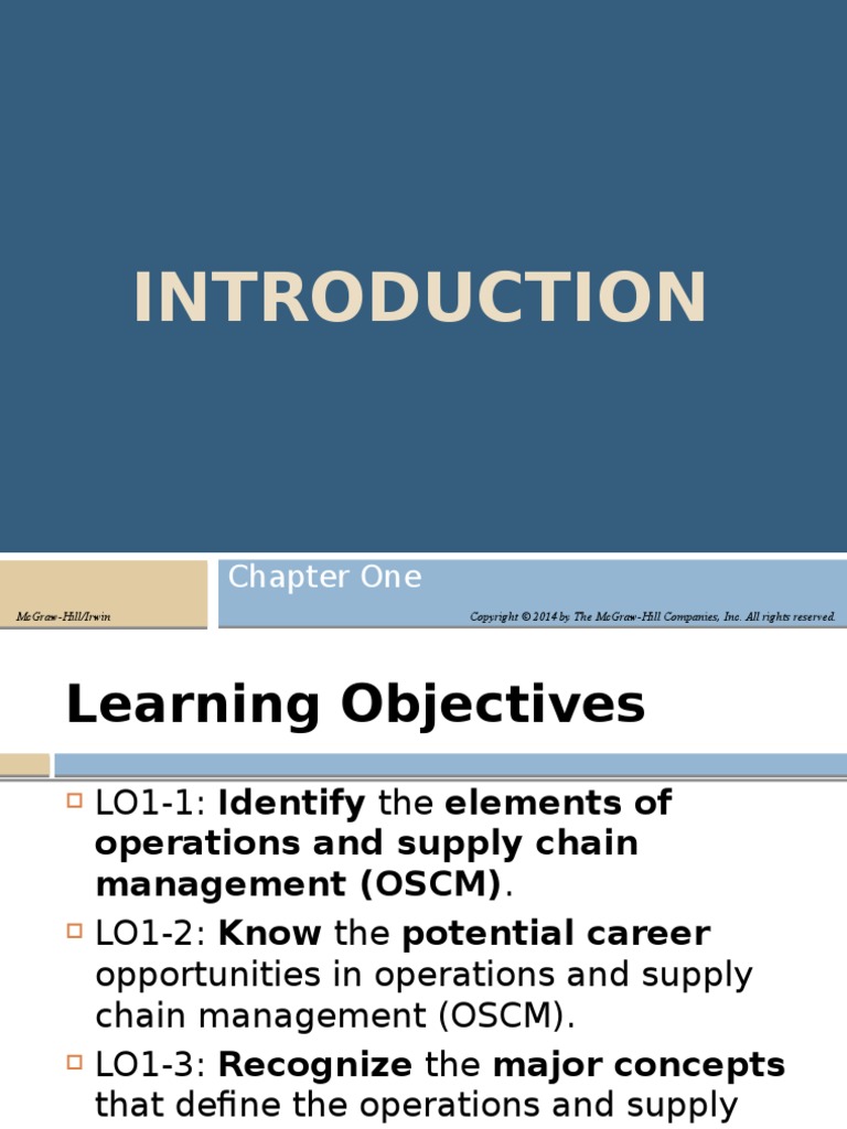 Chap001 Introduction OSCM-4APRIL2020 | PDF | Analytics | Operations ...