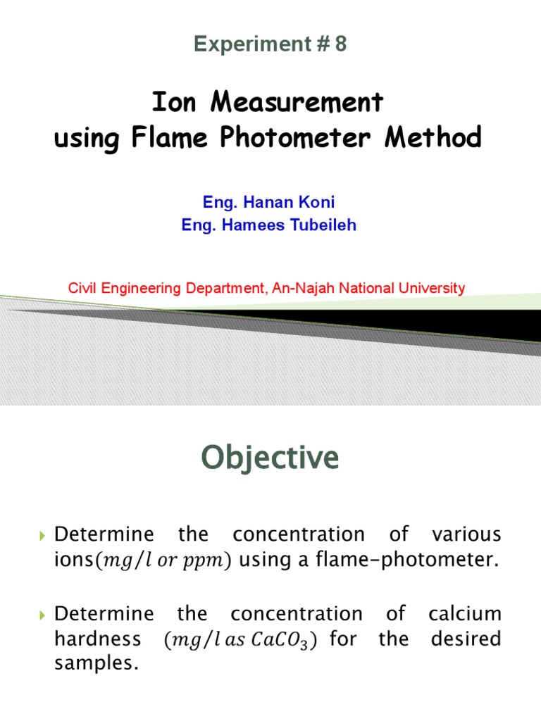 Ion Measurement Using Flame Photometer Method: Experiment # 8 | PDF ...