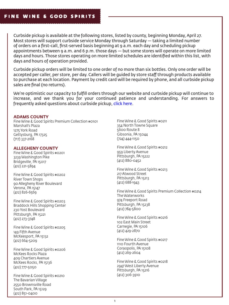 PLCB Store List, Phase 2 | PDF | Retailing | Urban Planning