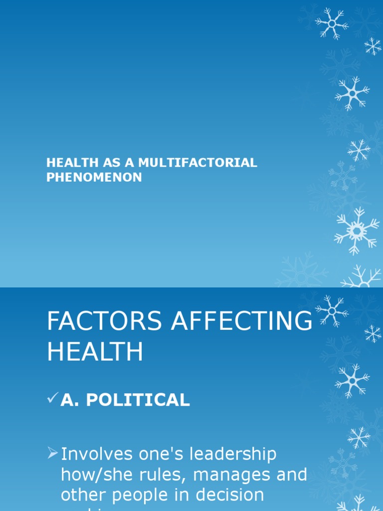 Health As A Multifactorial Phenomenon | PDF