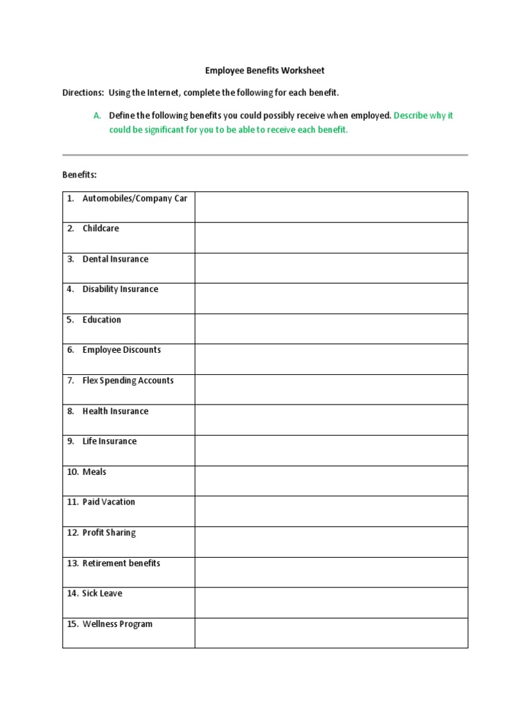 Employee Benefits | PDF