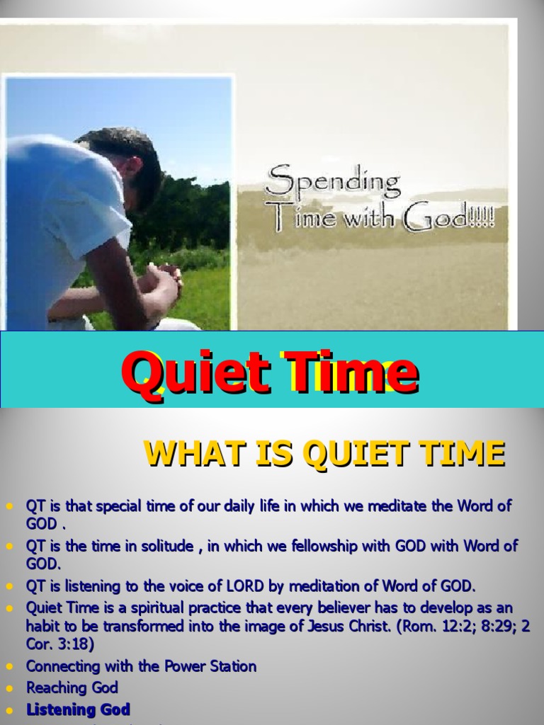 Quiet Time | PDF | Sacrifice | Prayer