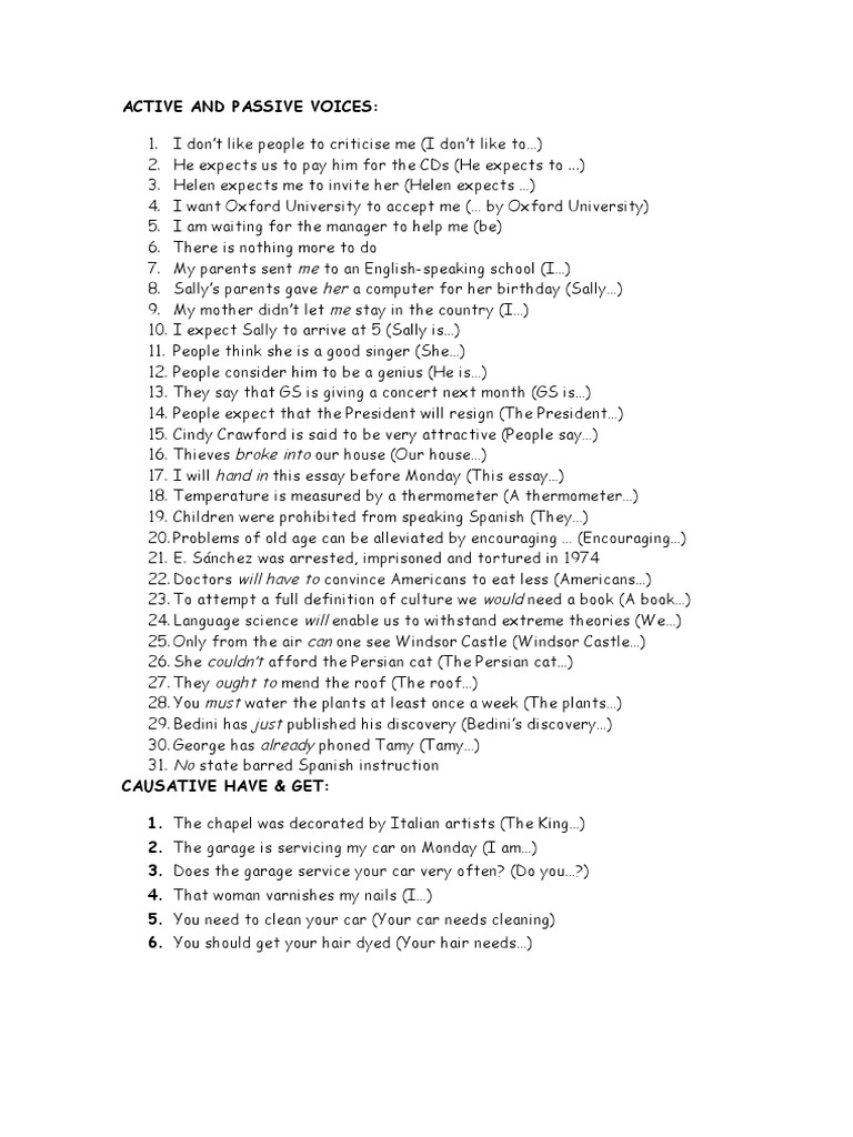 Rephrasing Passive-Causative | PDF