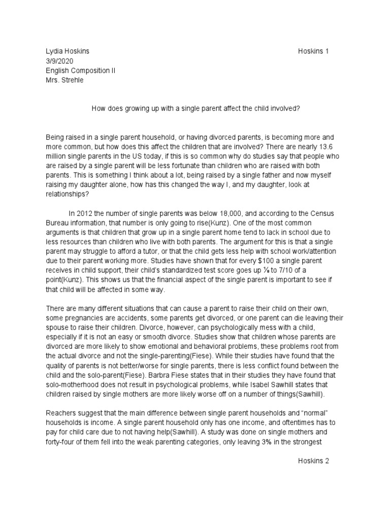 The Literature Review 2 | PDF | Single Parent | Parent