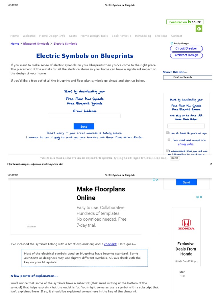 Electric Symbols On Blueprints | PDF | Ac Power Plugs And Sockets ...