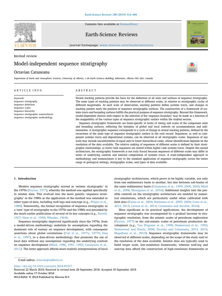 Model-Independent Sequence Stratigraphy PDF | PDF | Stratigraphy | Earth Sciences