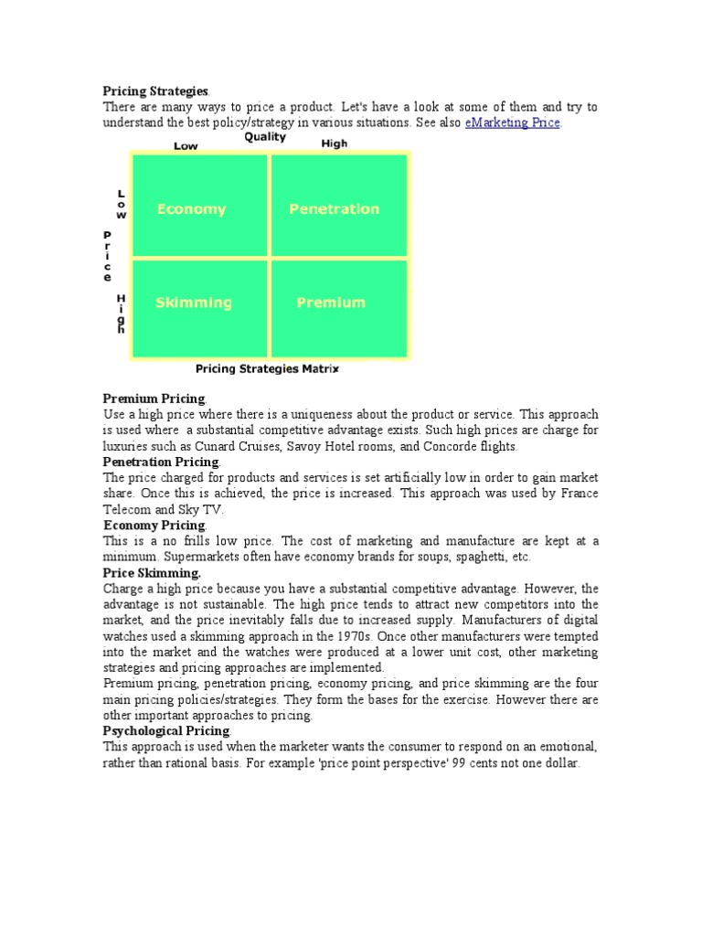 17 - Pricing Strategies | Download Free PDF | Pricing | Marketing