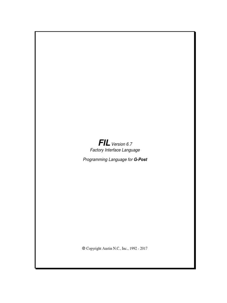 FIL Manual | PDF | Subroutine | Variable (Computer Science)