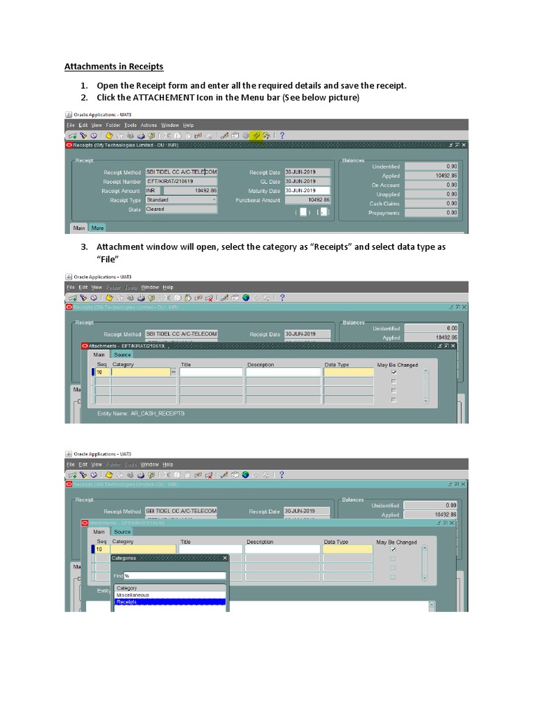 Open The Receipt Form and Enter All The Required Details and Save The ...