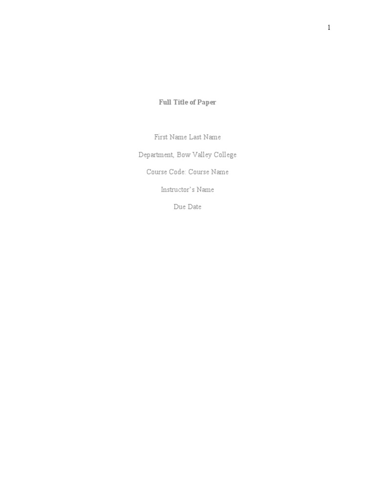 APA Template 7th Edition | PDF