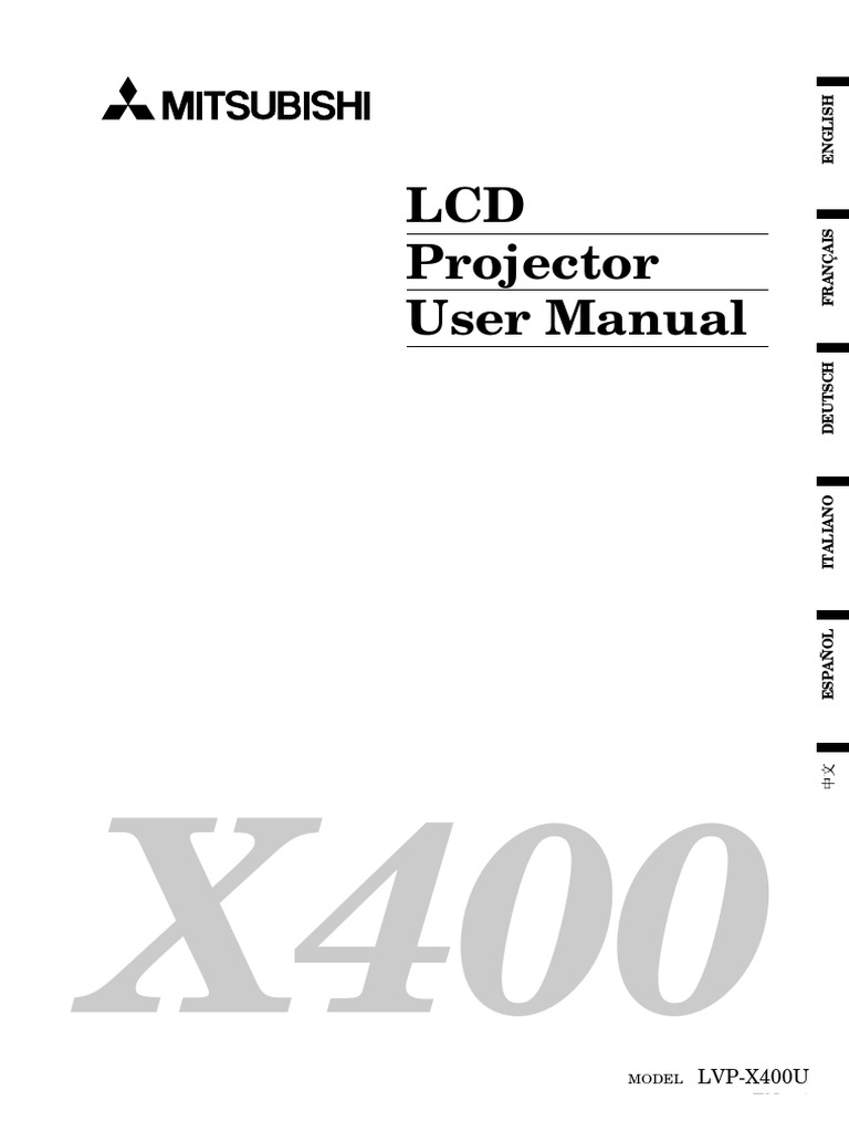LCD Projector User Manual: LVP-X400U | PDF | Remote Control | Electricity