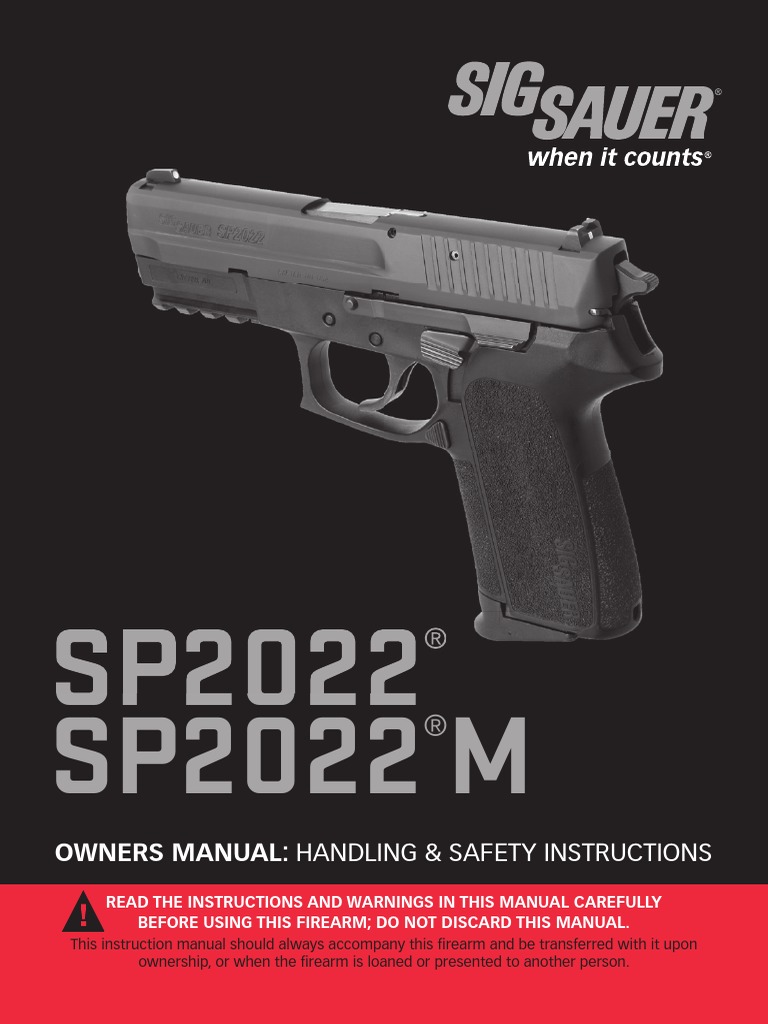 SP2022 SP2022 M SP2022: Owners Manual: Handling & Safety Instructions ...
