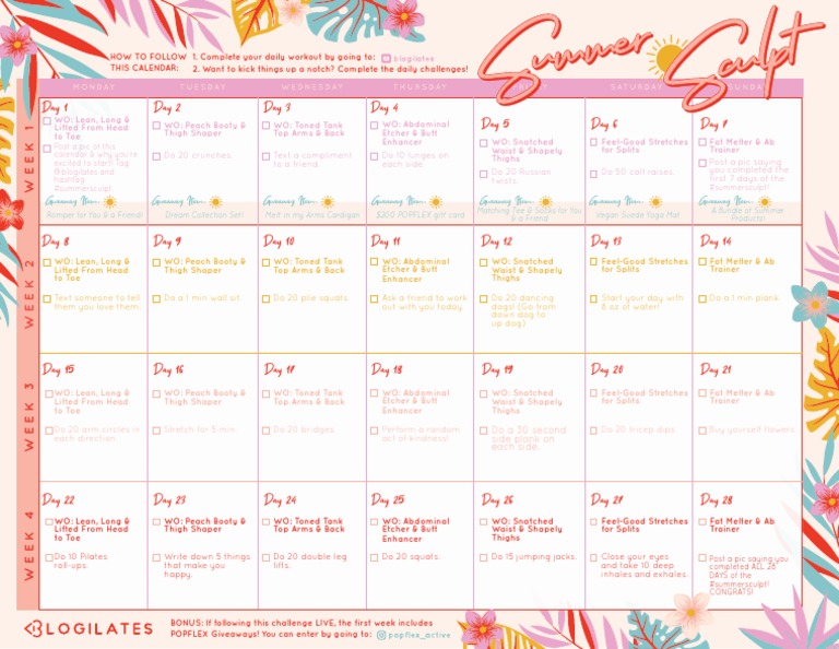 Blogilates Workout | PDF