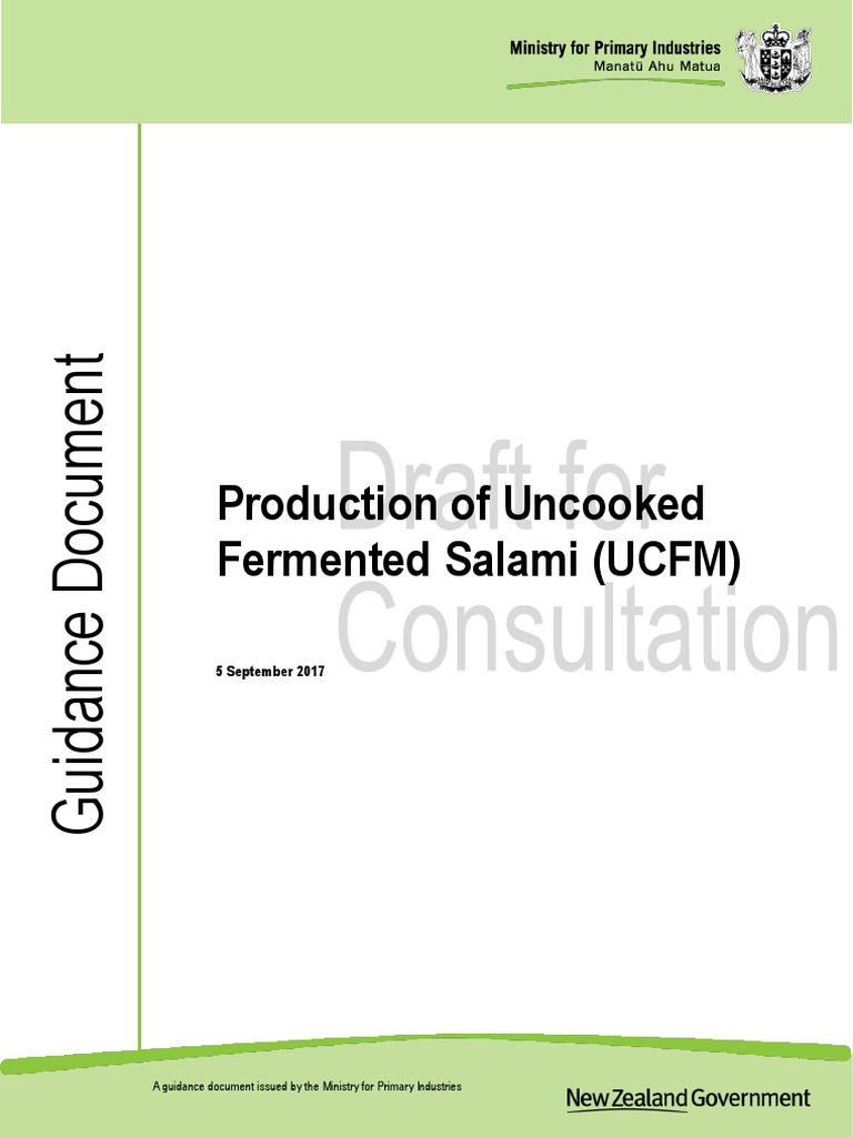 GD Uncooked Comminuted Fermented Meat UCFM Products 20170905 | PDF ...